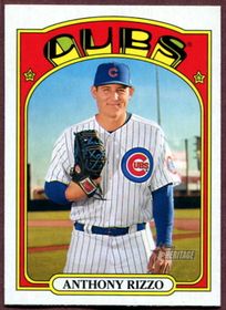 2021 Topps Heritage #175 Anthony Rizzo Baseball Card - Chicago Cubs