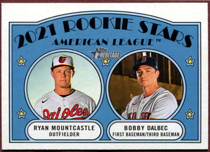 2021 Topps Heritage #185 Ryan Mountcastle RC and Bobby Dalbec RC ...