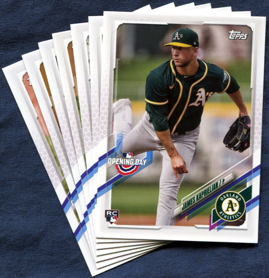2021 Topps Opening Day Oakland Athletics Baseball Cards Team Set