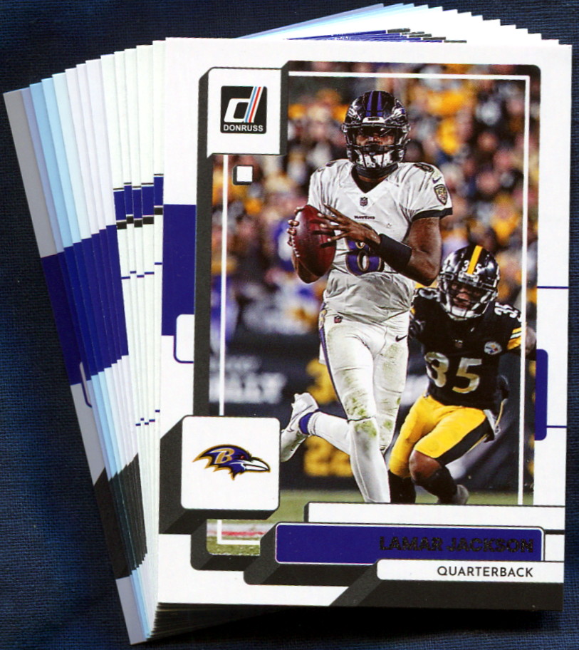 2022 Donruss Baltimore Ravens NFL Football Card Team Set