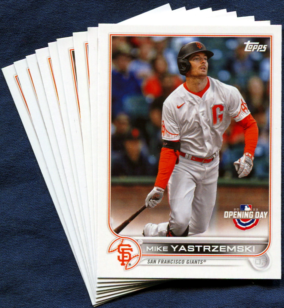 2022 Topps Opening Day San Francisco Giants Baseball Cards Team Set