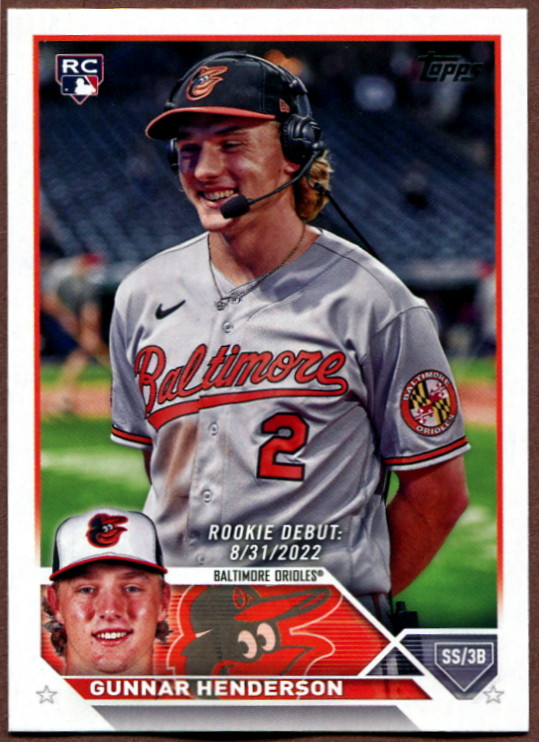 2023 Topps Update Baltimore Orioles Baseball Cards Team Set