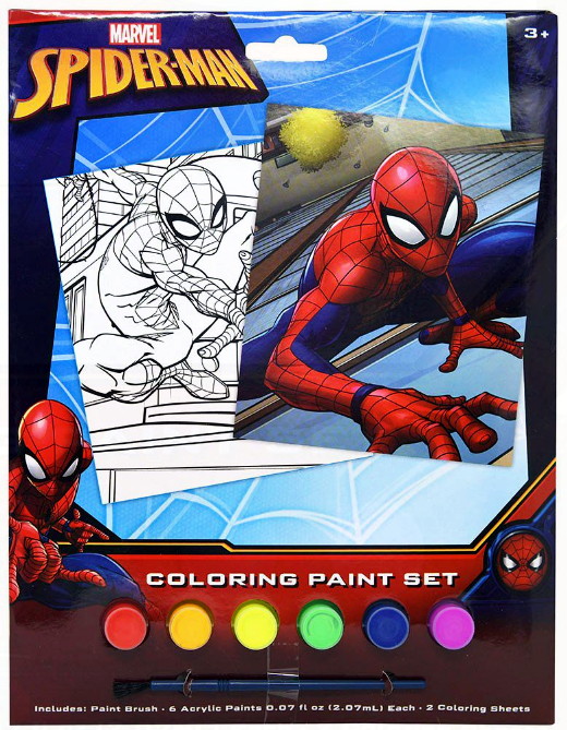 Spiderman Coloring Paint Set