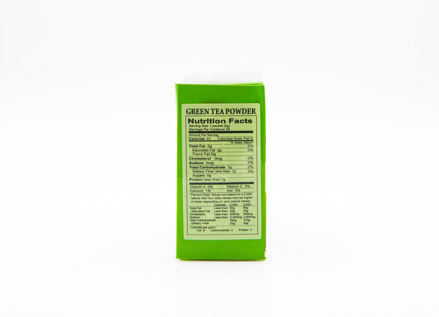 Green Tea Powder Packets
