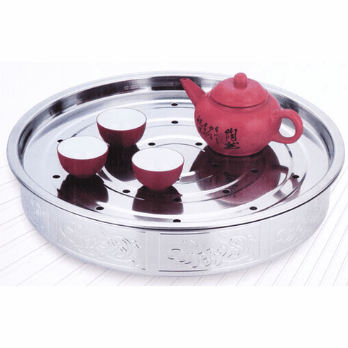 Stainless Steel Round Tea Tray