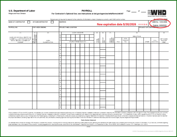 Fillable WH-347 and WH-348 Certified Payroll Form Premium Excel Workbook