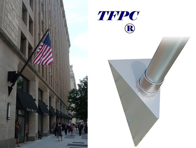 18ft COMMERCIAL 1 PIECE TRIANGLE OUTRIGGER FLAGPOLE 4 Butt / Wall Thick ...