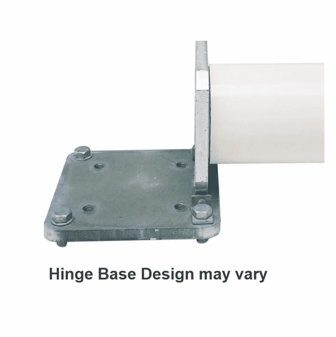 20ft (1) Piece External Halyard Hinge Base Fiberglass Flagpole