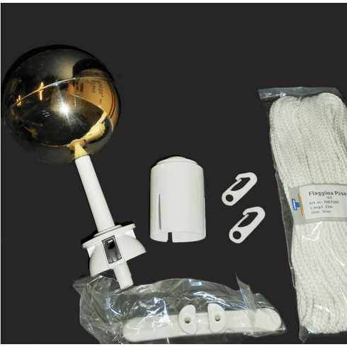 20ft (1) Piece External Halyard Hinge Base Fiberglass Flagpole