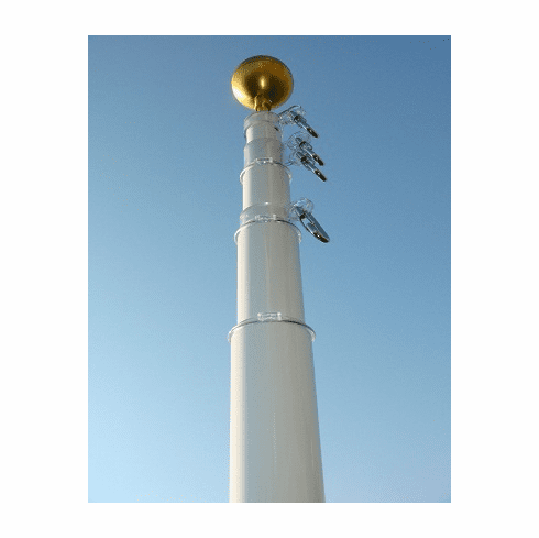20ft DELUXE Telescoping Push Button Aluminum Flagpole