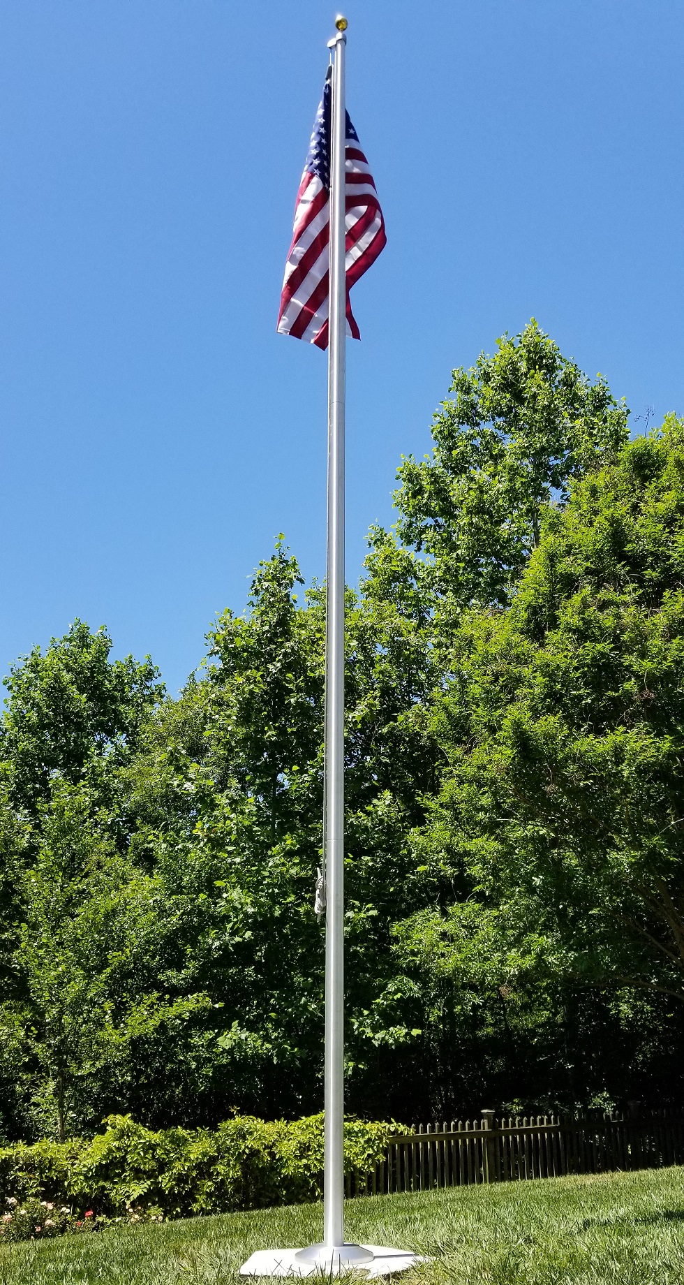 20ft Heavy Duty Sectional Aluminum Tapered Flagpole Kit