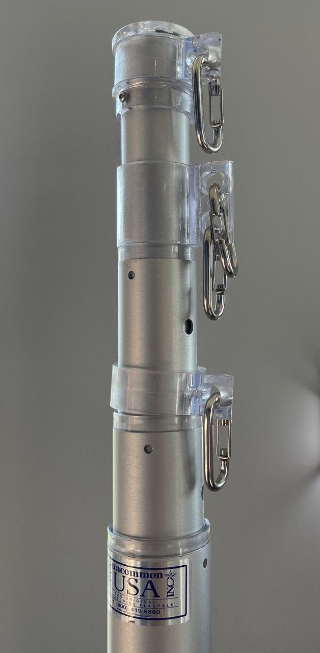 25' Premium Push Button Telescoping Flagpole Kit