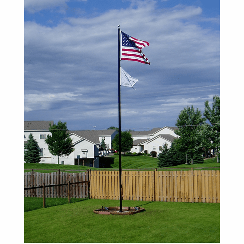 25ft Heavy Duty Sectional Aluminum Tapered Flagpole Kit