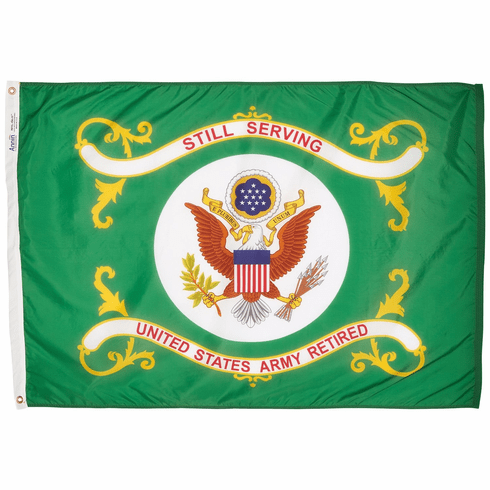 3'x4' RETIRED Army Nylon Flag