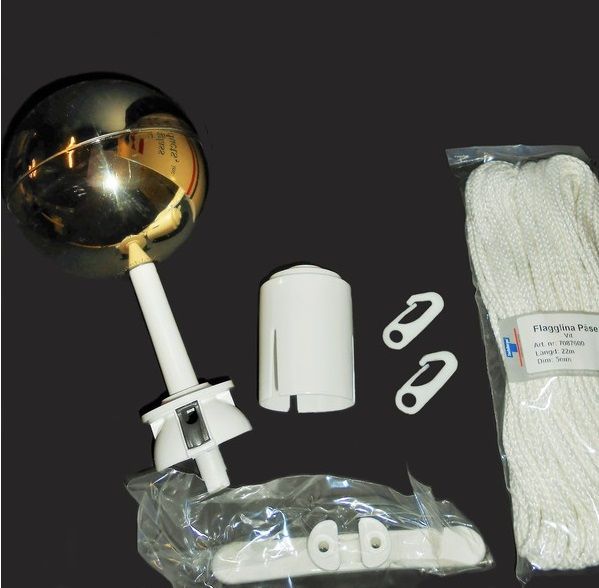 40ft (2) Piece External Halyard Hinge Base Fiberglass Flagpole