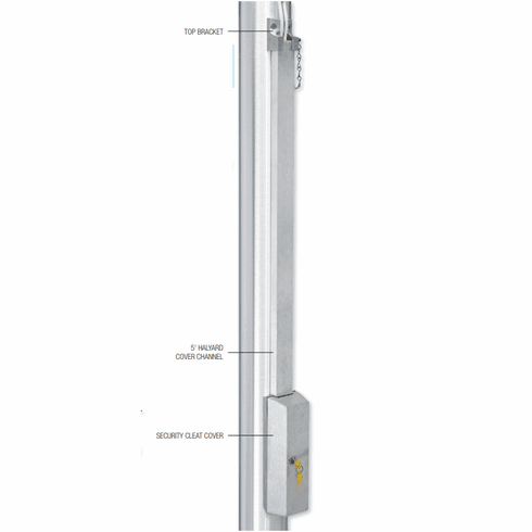 Cleat Cover Box w/ 5' Halyard Cover