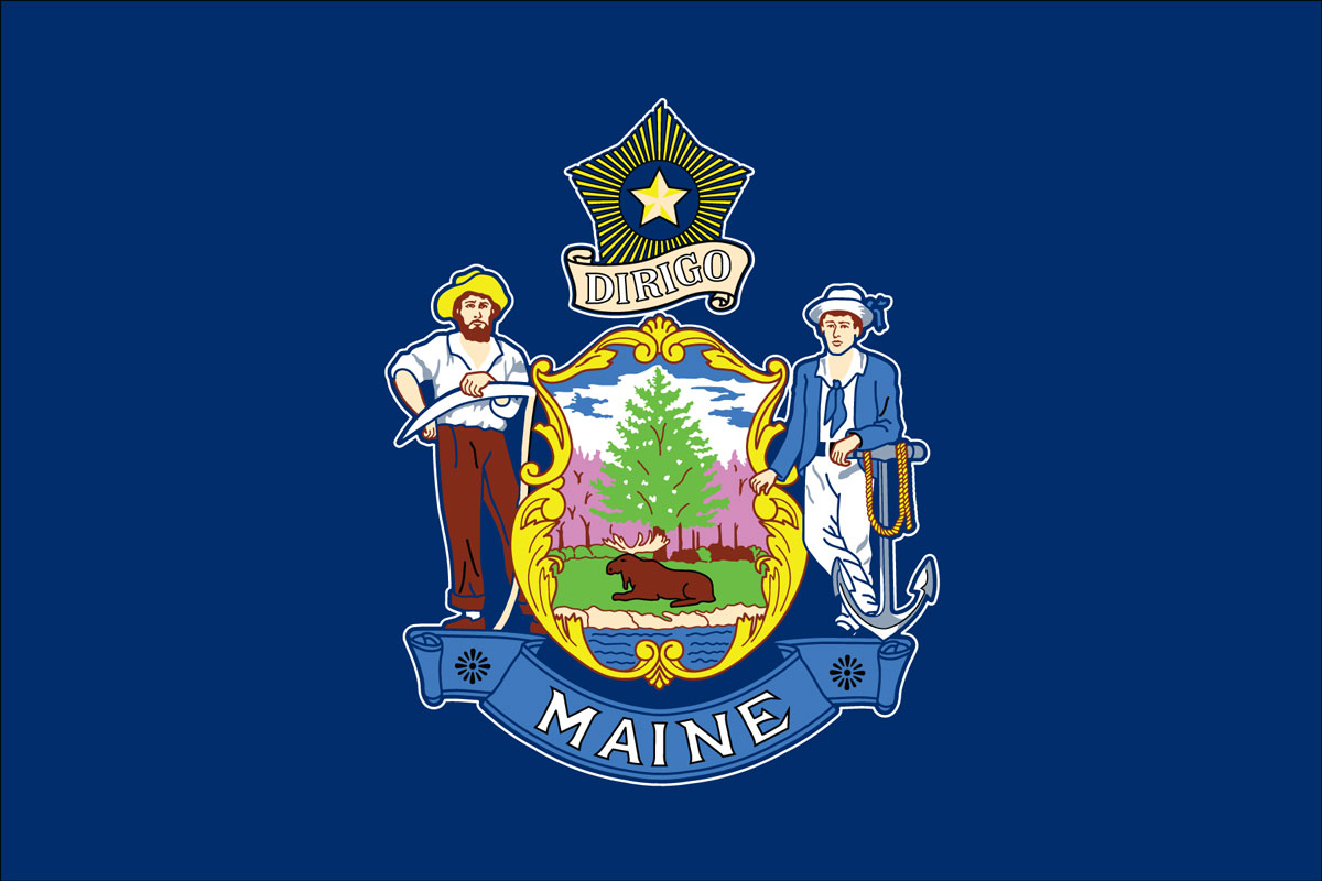 5'x8' Maine State Flag