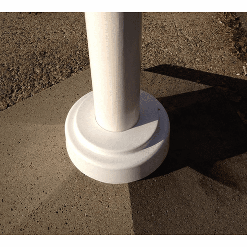 60ft (2) Piece External Halyard Hinge Base Fiberglass Flagpole