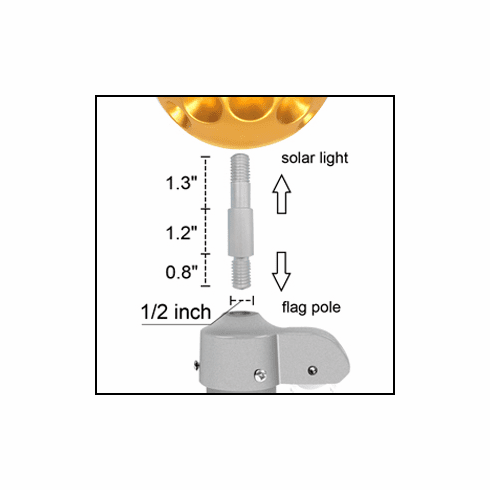 Solar Flagpole Beacon Light