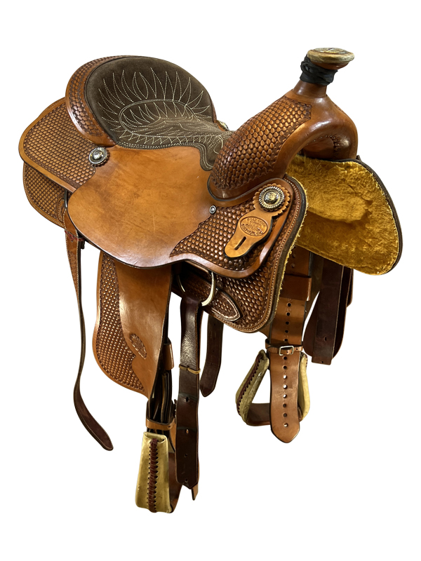 16 Inch Used Billy Cook Team Roper Saddle 2082 *Free Shipping*