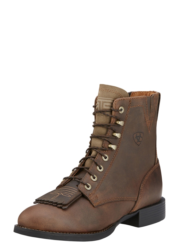 Women's Ariat Heritage Distressed Brown Lacer II Boots 10002147