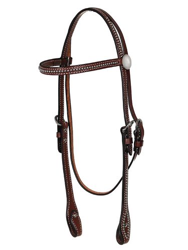 Billy Cook Headstall 5/8" Brow w/ Spots And Conchos 11-508