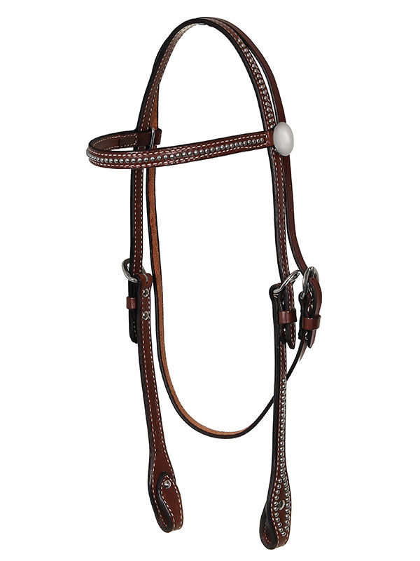 Billy Cook Headstall 5/8" Brow w/ Spots And Conchos 11-508