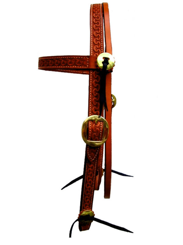 Billy Cook Running W Browband Headstall w/Brass Hardware 11-747