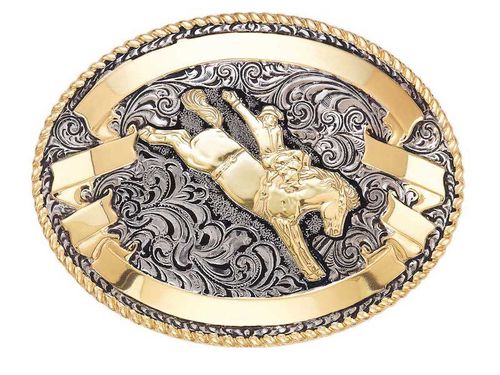 Crumrine Bareback Bronc Rider Buckle C02162
