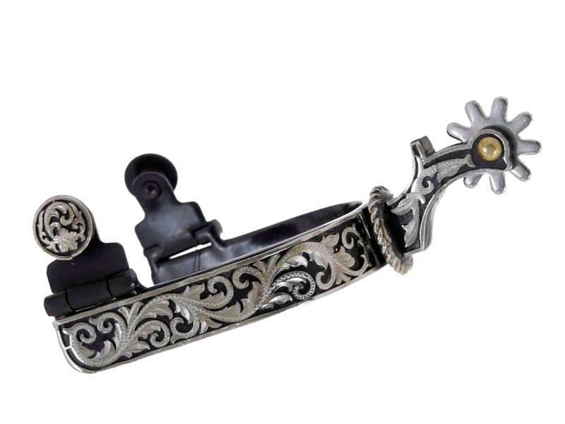 Kelly Silver Star Spur with Floral Overlay 78-9714