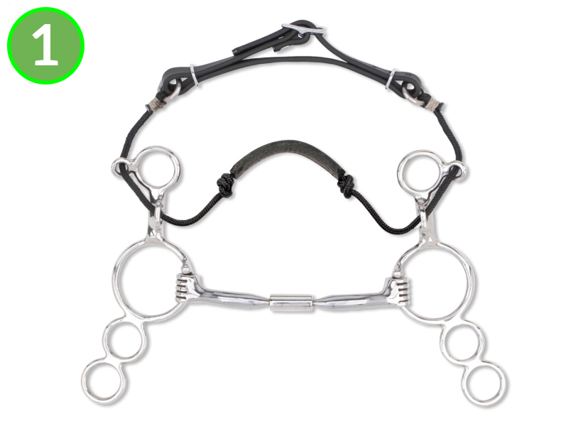 Myler 3-ring Combination Bit with Comfort Snaffle Wide Barrel ...