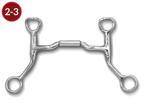 Myler Mullen Relief Low Port Sweet Iron Bit with HBT Shanks 89-20065