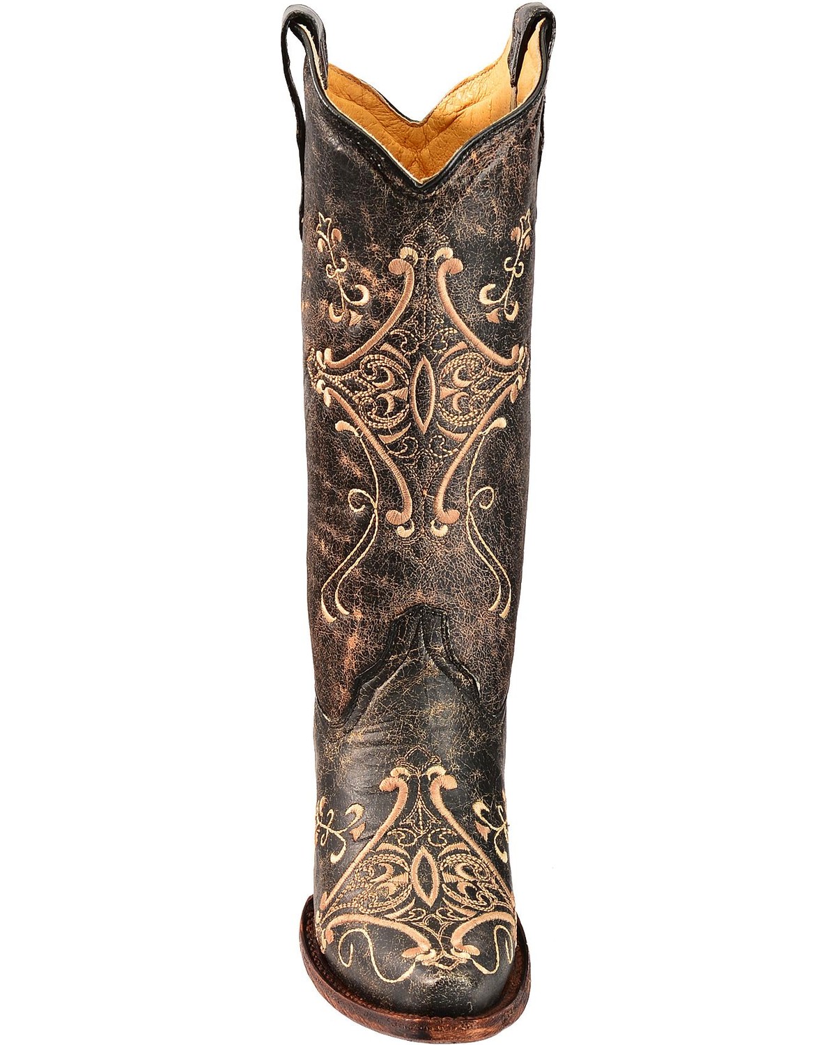 Women's Circle G by Corral Brown Crackle Boots L5078