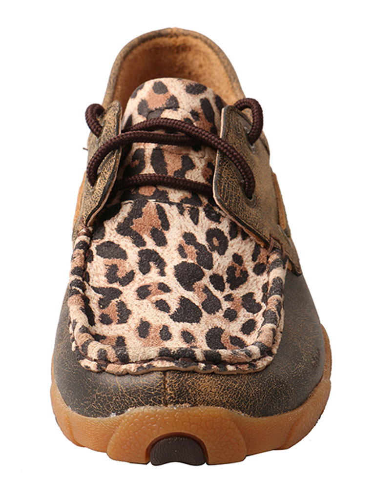 Women's Twisted X Distressed Leopard Driving Moccasins WDM0057