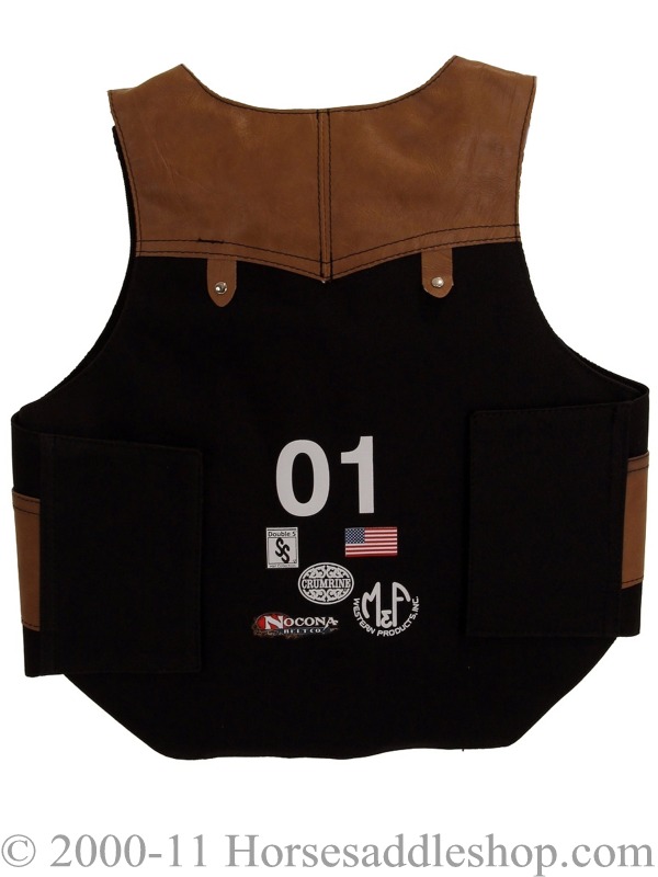 Youth Black Bull Rider Vest by M & F 5056401