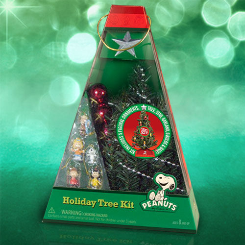 Peanuts 12" Christmas Tree Kit with Mini-Ornaments