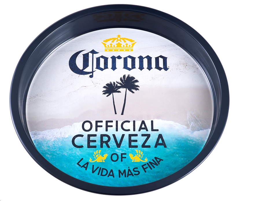 2023 Corona Beach Scene Round Tray (12 tins) - Item # 421017-12