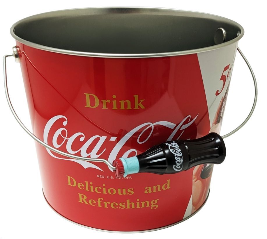 2025 Coke Beverage Bucket Tin w/ Bottle Handle (12 tins) - Item # 773327-12
