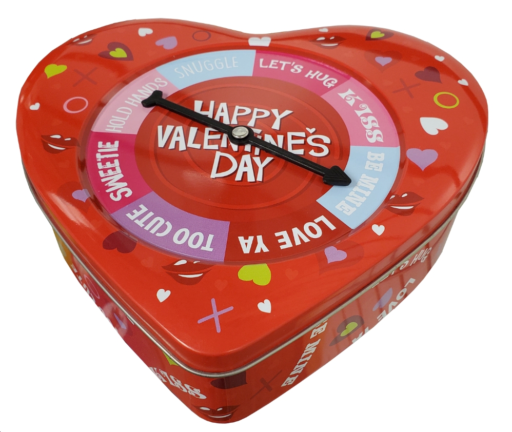 Valentine Heart Tin with Spinner (6 tins in display) - Item # 288507