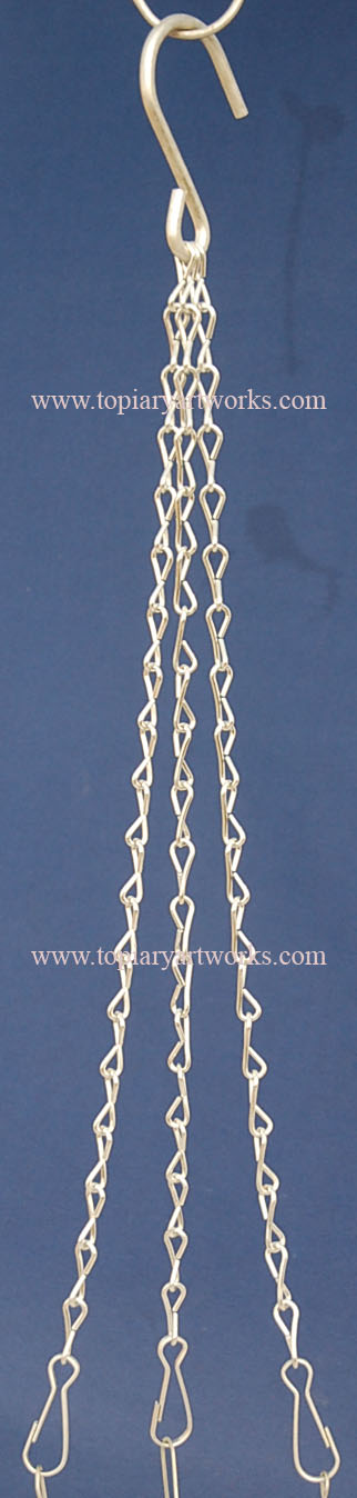 Galvanized chain hanger - 3 strand - 22" long - 10 sets pack