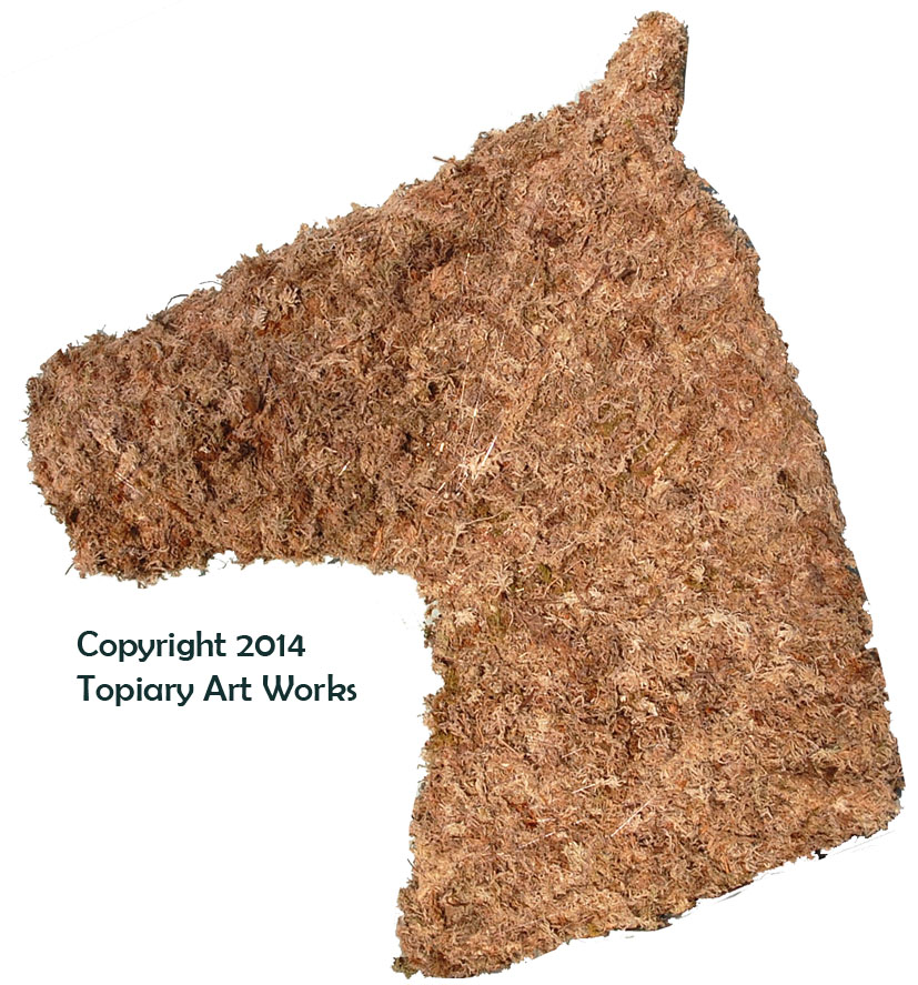 Horse Head Sphagnum Moss Living Wreath Form 20"x 24"