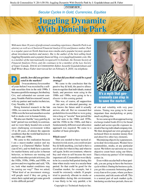 Stocks & Commodities V. 28:4 (50-58): Juggling Dynamite With Danielle ...