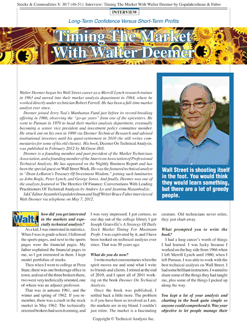 Stocks & Commodities V. 30:7 (46-51): Interview: Timing The Market With ...