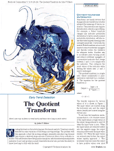 Stocks & Commodities V. 32:8 (26-29): The Quotient Transform by John F ...