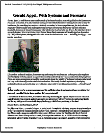 V.12:3 (98-105): Gerald Appel, With Systems and Forecasts by Thom Hartle