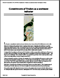 V.8:5 (199-204): Commitments of Traders as a sentiment indicator By ...