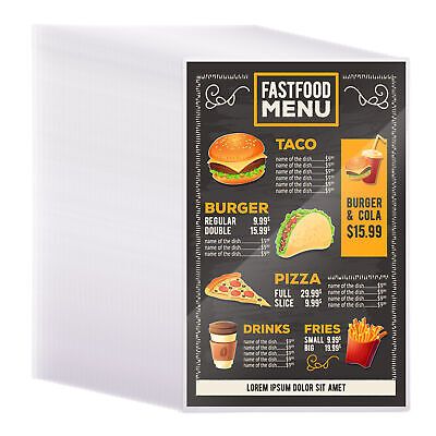 11"x17" Double-Sided All Clear Vinyl Menu Cover 2 View Restaurant Cafe ...