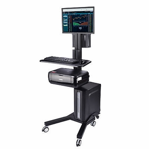 Rolling PC Cart Monitor Mount Mobile Computer Workstation Stand ...