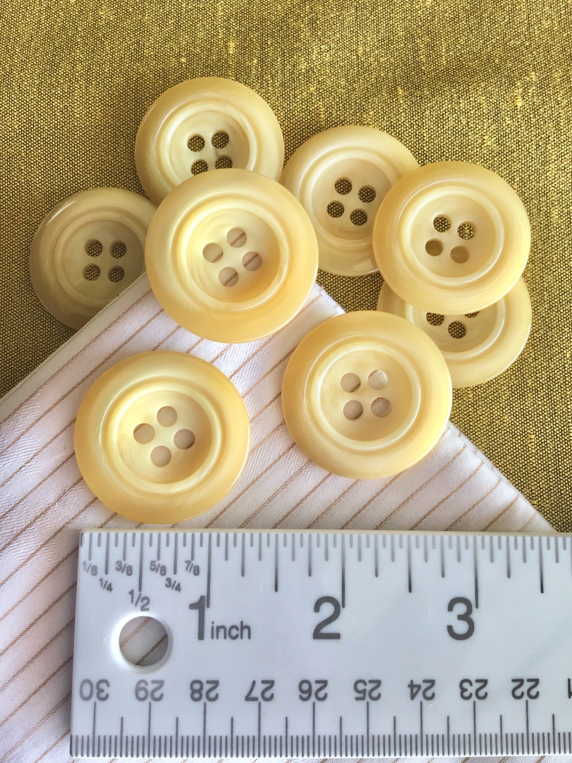 Big 4 Hole Beige Italian Button 1-3/8" (35mm) 54L Vintage Sewing ...