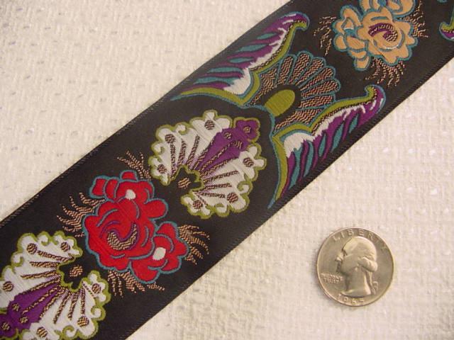 Fancy Antiqued Gold Metallic Jacquard Ribbon #WR-47